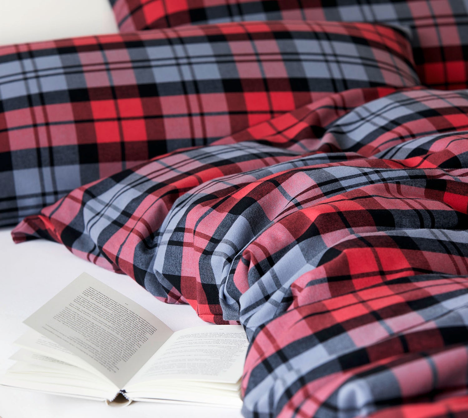 Karierte Winterbettwäsche aus Flanell